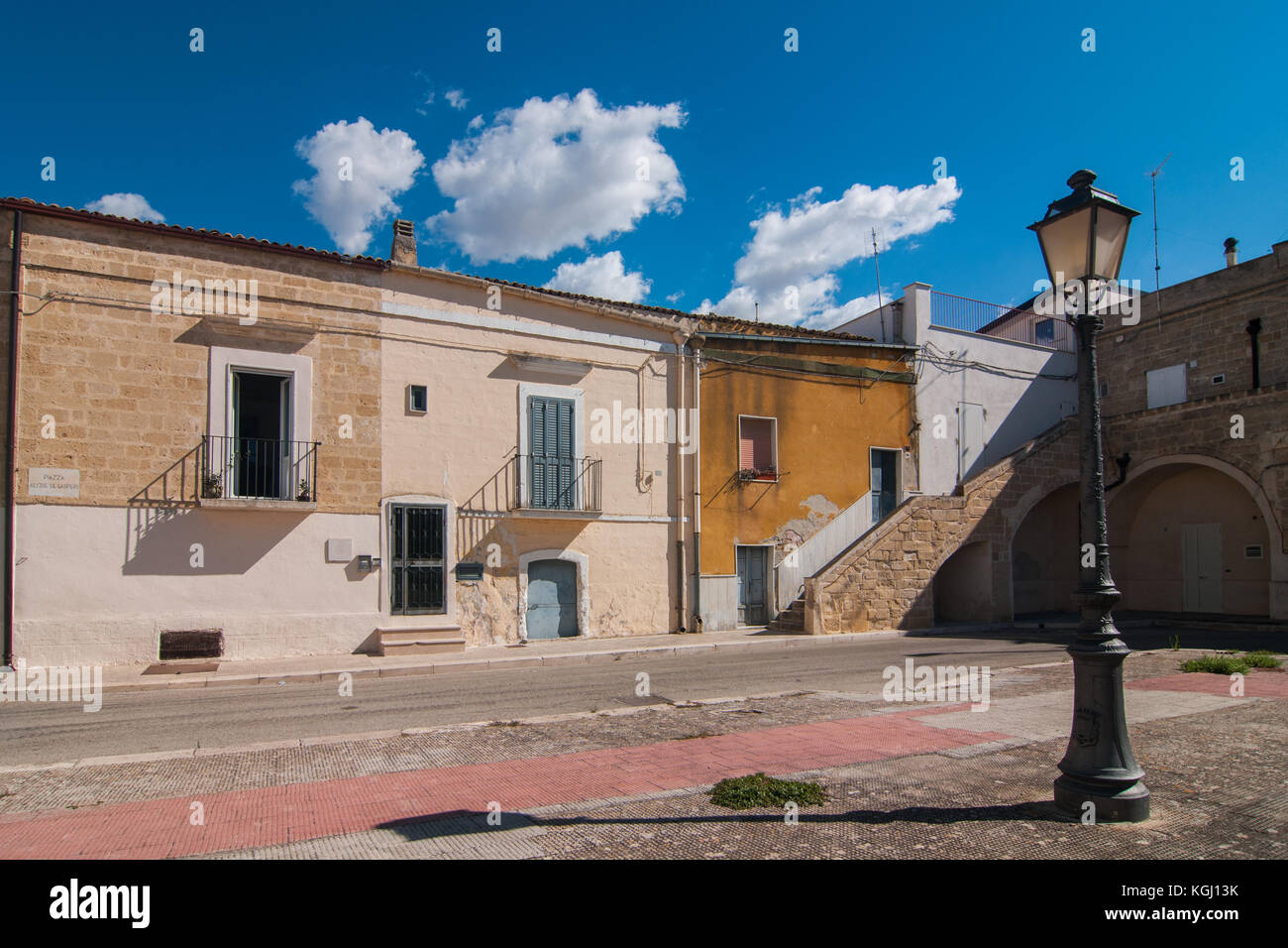A view of the village of Poggiorsini, Italy. Poggiorsini was a feud of ...