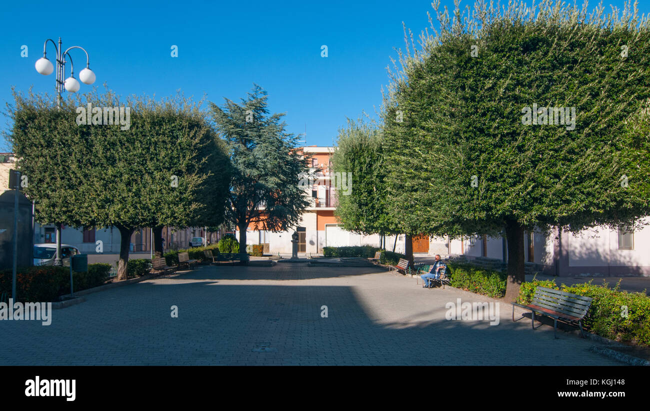 A view of the village of Poggiorsini, Italy. Poggiorsini was a feud of ...