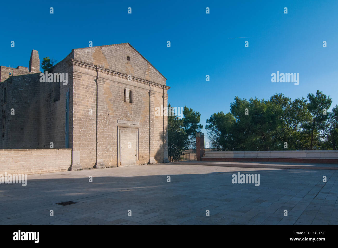 A view of the village of Poggiorsini, Italy. Poggiorsini was a feud of ...