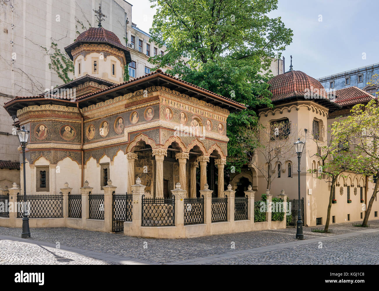Stavropoleos Monastery in Lipscani district, Bucharest, Romania Stock ...