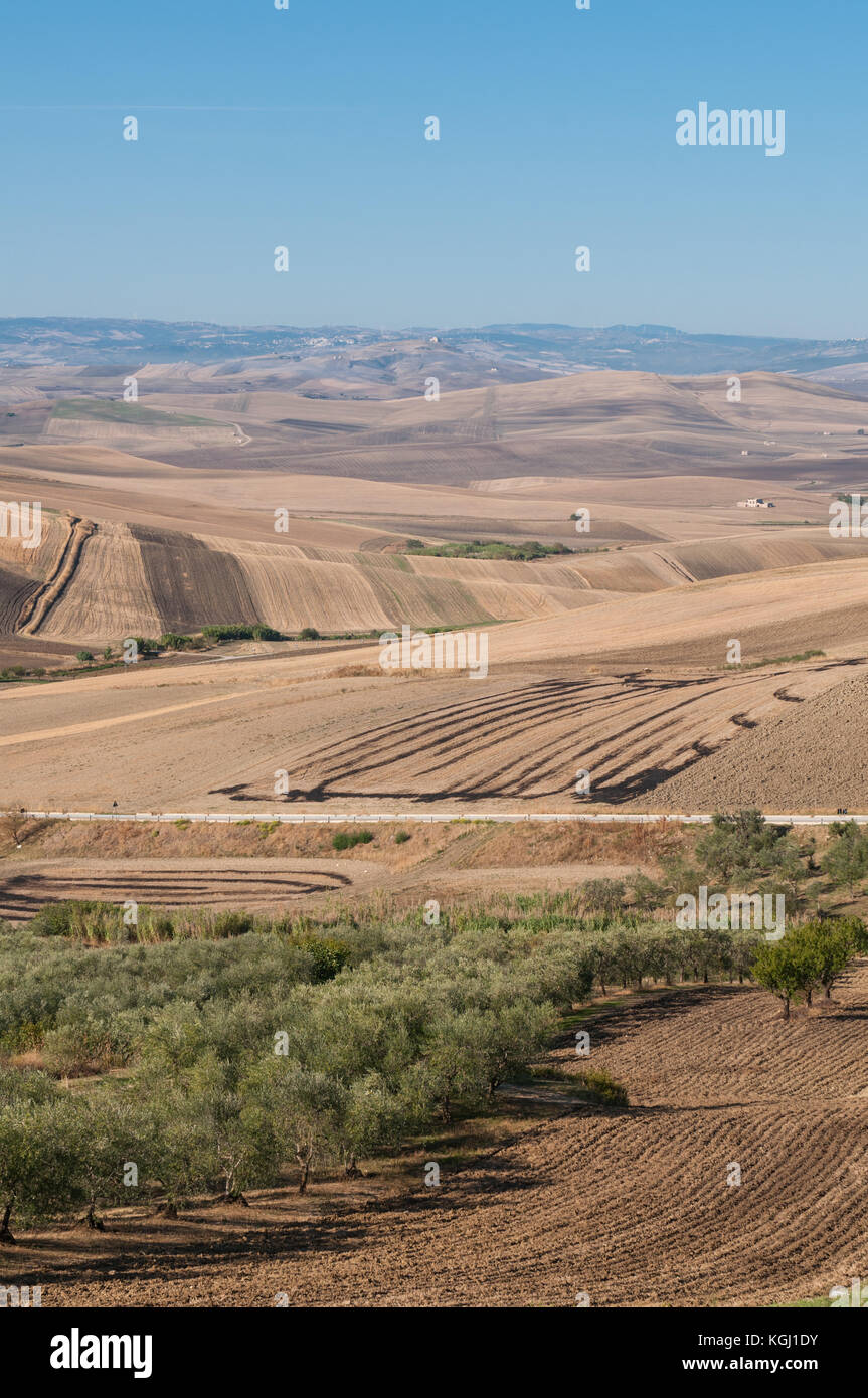 A landscape from the village of Poggiorsini, Italy. Poggiorsini was a ...