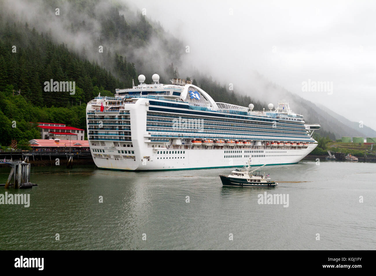 The cruise ship Ruby Princess docked in Juneau, Alaska Stock Photo - Alamy