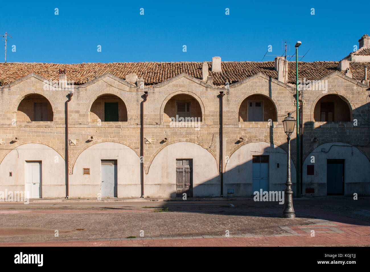 A view of the village of Poggiorsini, Italy. Poggiorsini was a feud of ...