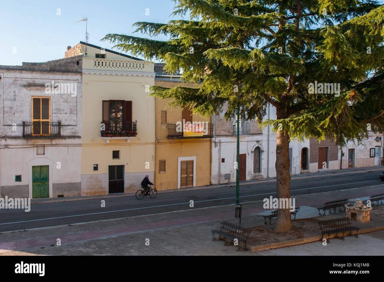 A view of the village of Poggiorsini, Italy. Poggiorsini was a feud of ...