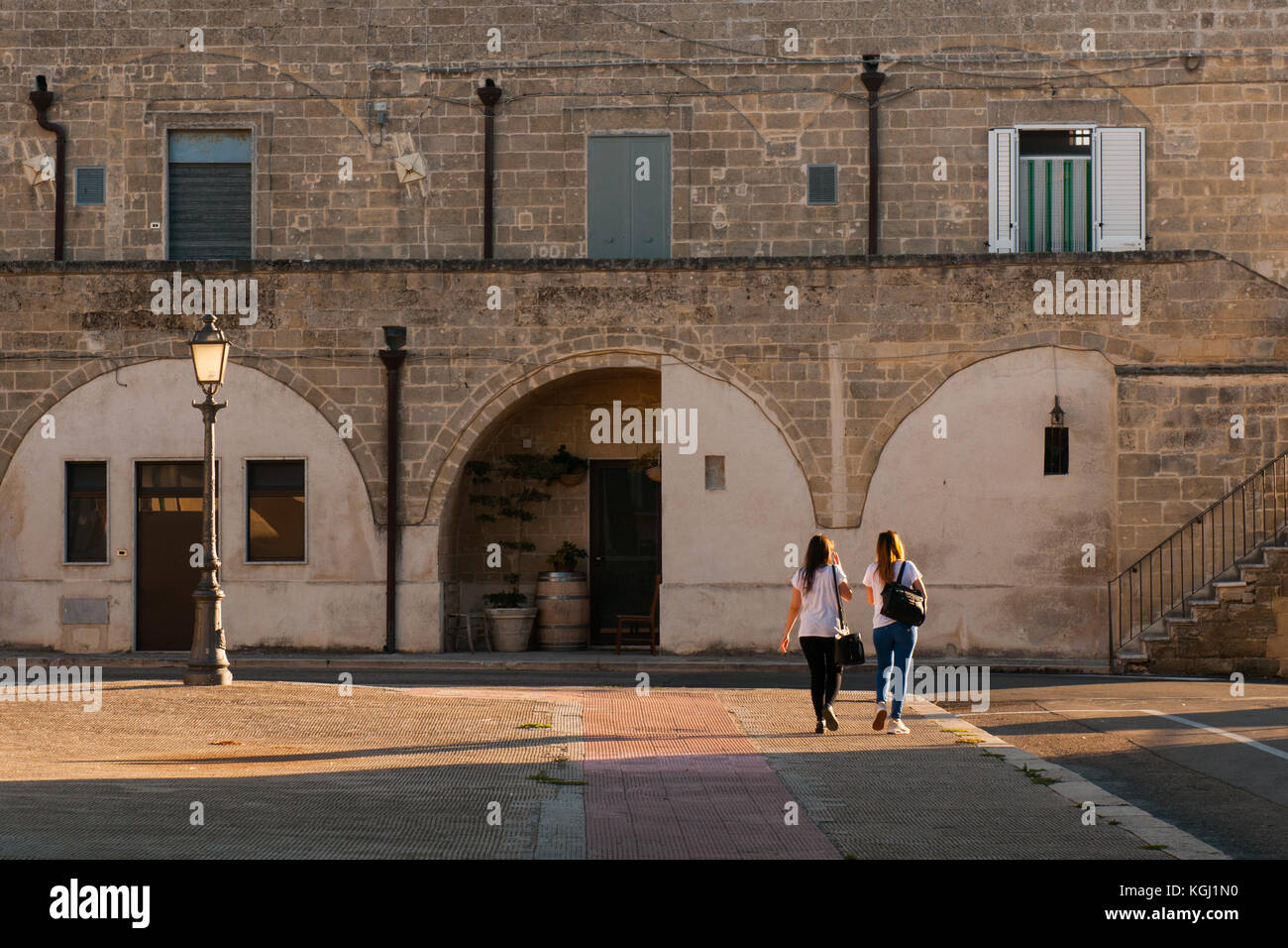 A view of the village of Poggiorsini, Italy. Poggiorsini was a feud of ...
