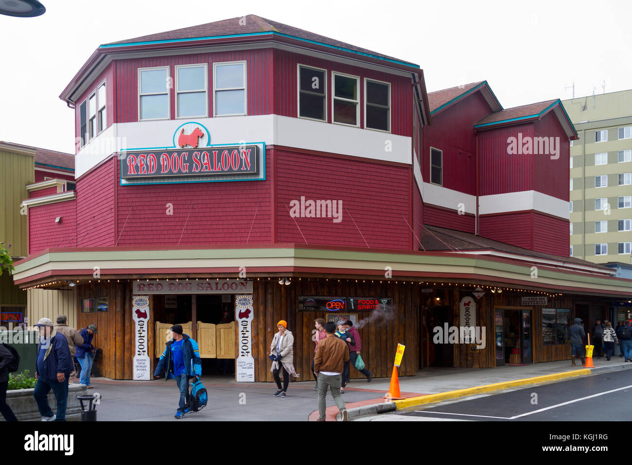 An exterior view of the entrance to the Red Dog Saloon, a landmark in ...