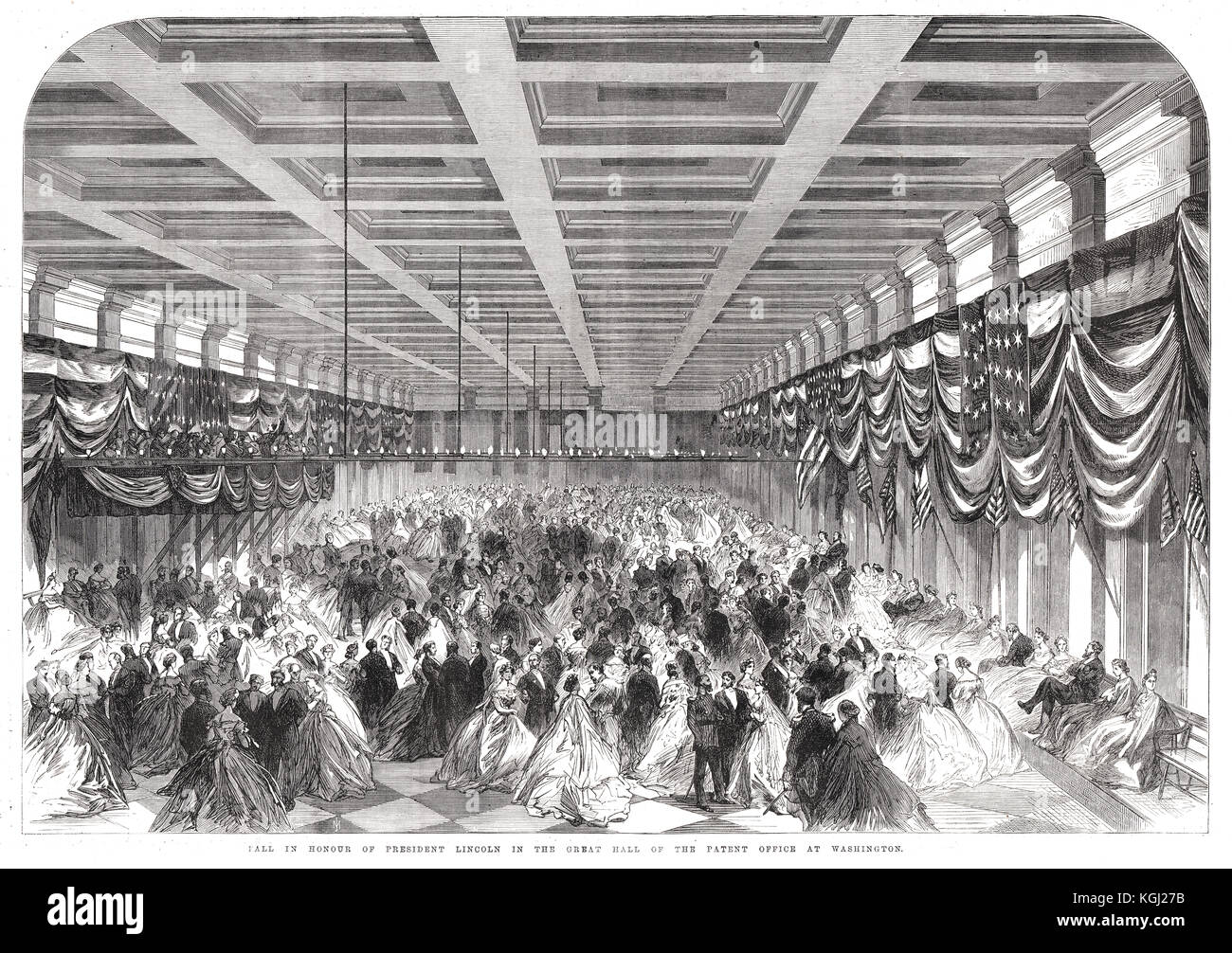 President Abraham Lincoln's second inaugural Ball In The Great Hall Of ...