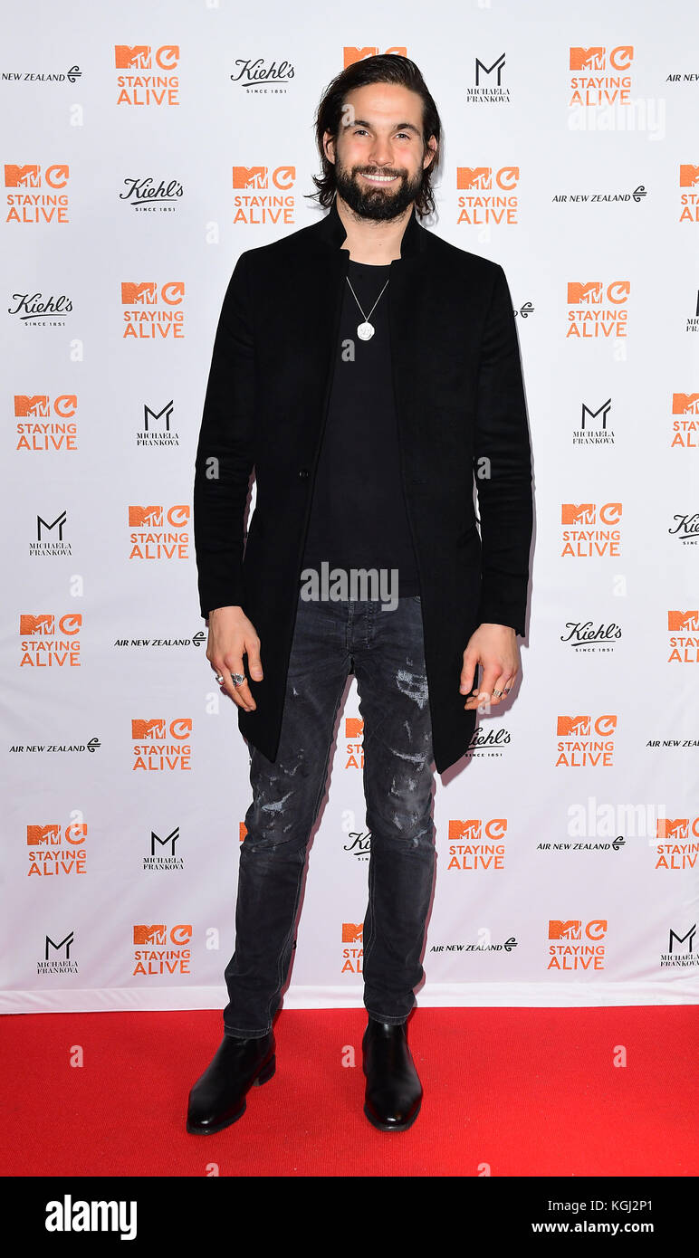 Jamie Jewitt attending the MTV Staying Alive Gala held at 100 Wardour ...