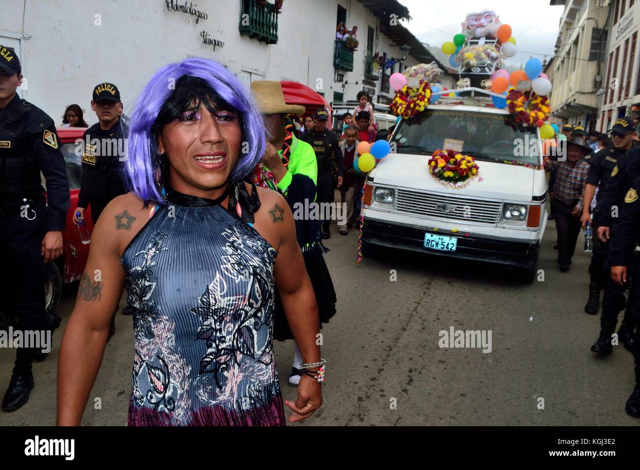 Funeral - Carnival in CAJAMARCA. Department of Cajamarca .PERU Stock ...