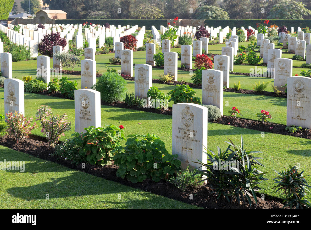 Cairo, Egypt - December 7, 2016: Heliopolis Commonwealth War Cemetery ...