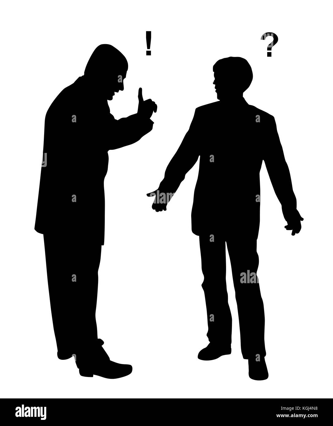 Two men arguing Black and White Stock Photos & Images - Alamy