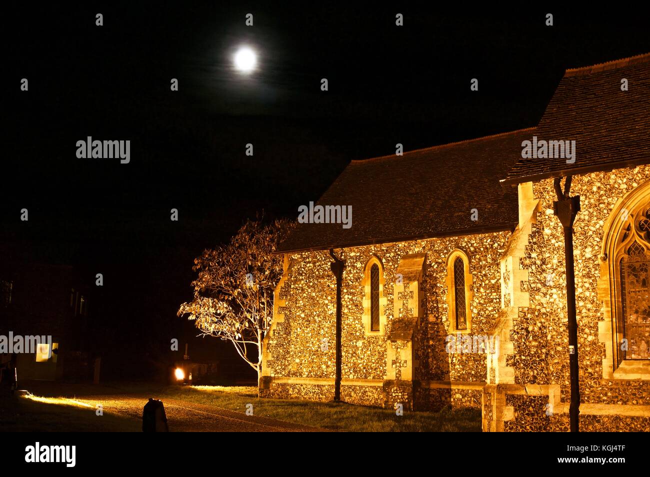St James' Church at night, Bushey, Hertfordshire, UK Stock Photo - Alamy