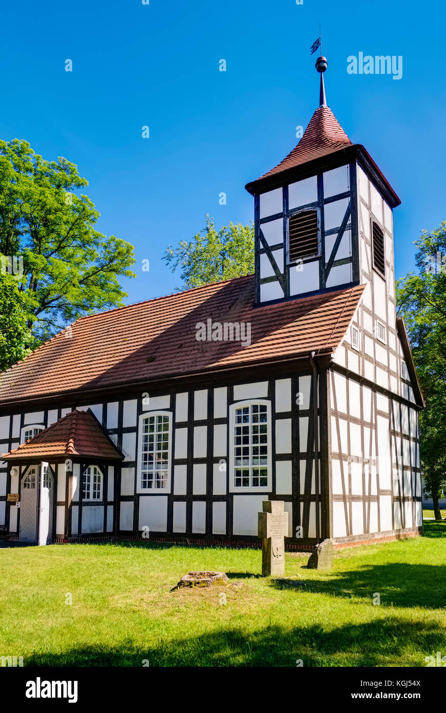 Church Grunow, Amt Schlaubetal, Brandenburg, Germany Stock Photo - Alamy