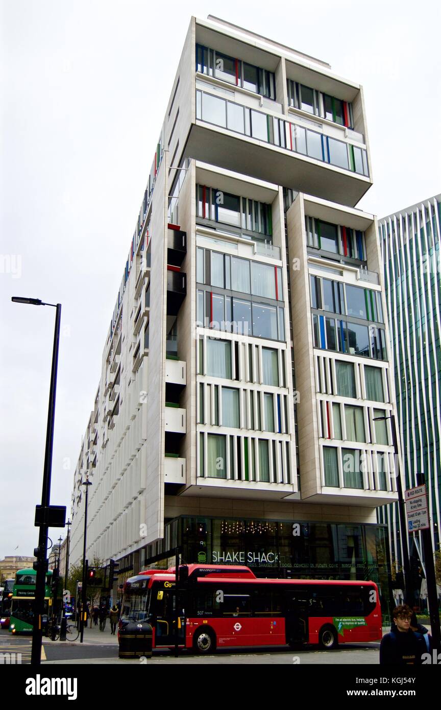 Modern apartment buildings on Victoria Street, Victoria, London, UK ...