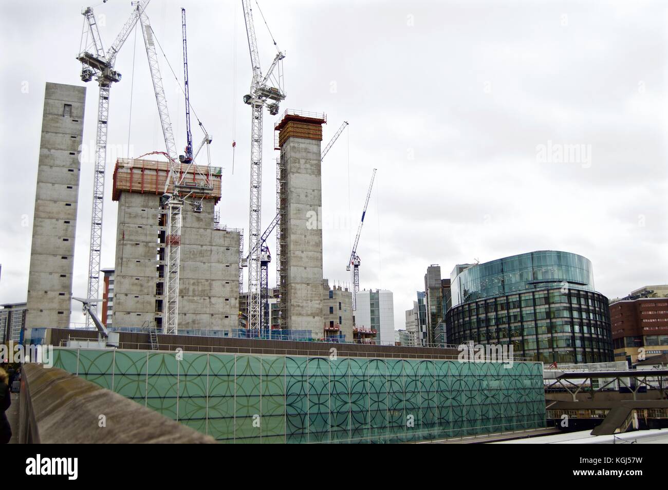 Construction site of new Brunel Building, Canalside Walk, next to ...