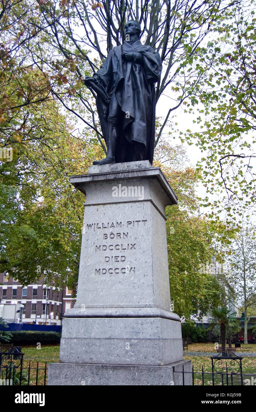 Bronze statue of William Pitt the Younger, Britain's youngest Prime ...