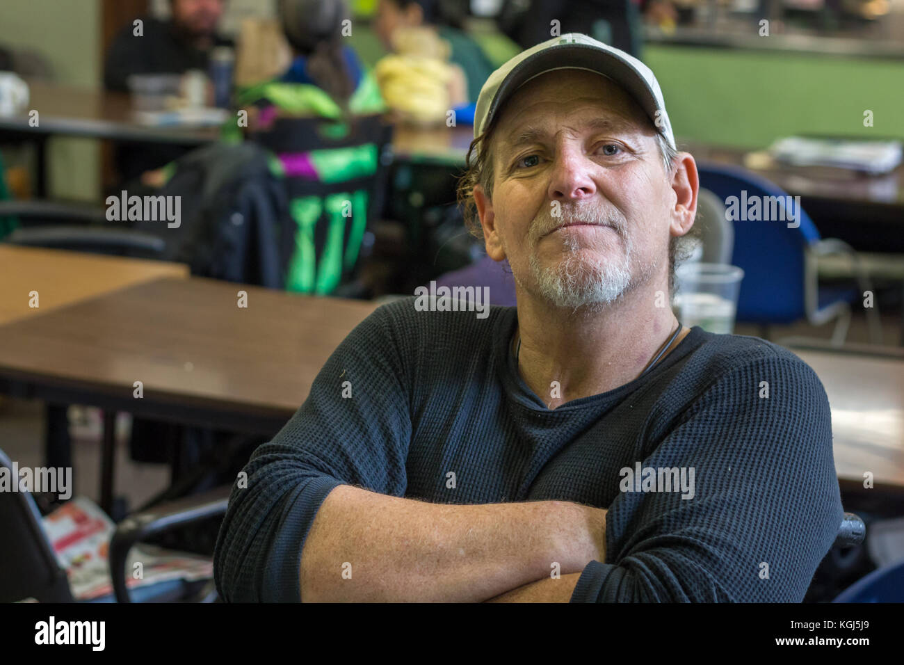 Juneau, Alaska, USA - July 27th, 2017: A local resident who is regular ...
