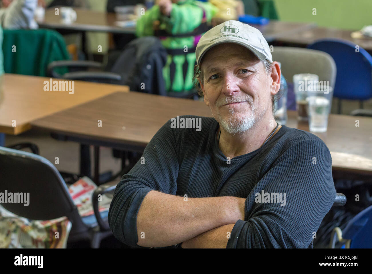 Juneau, Alaska, USA - July 27th, 2017: A local resident who is regular ...