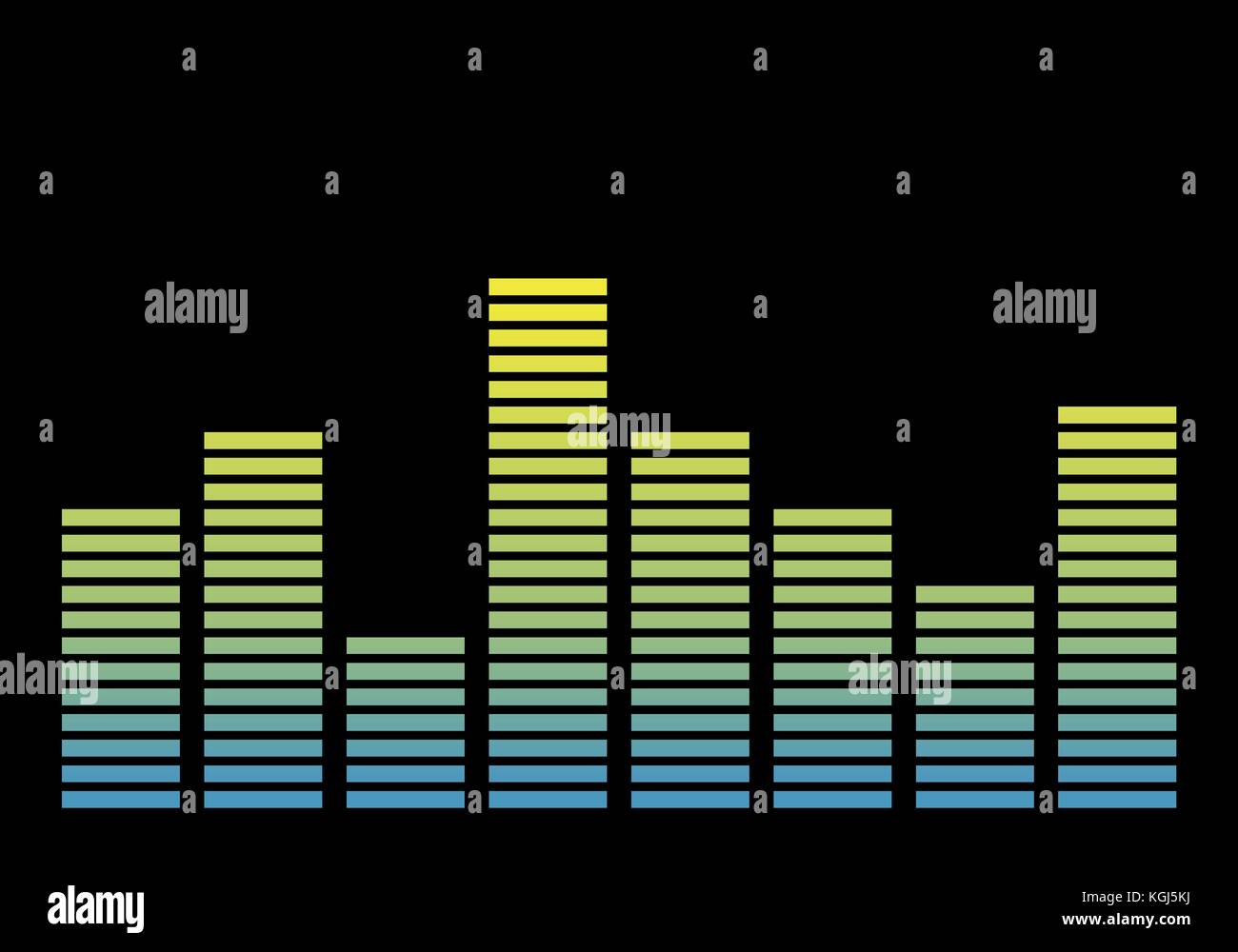 Illustration of a colorful sound equalizer panel Stock Vector Image ...