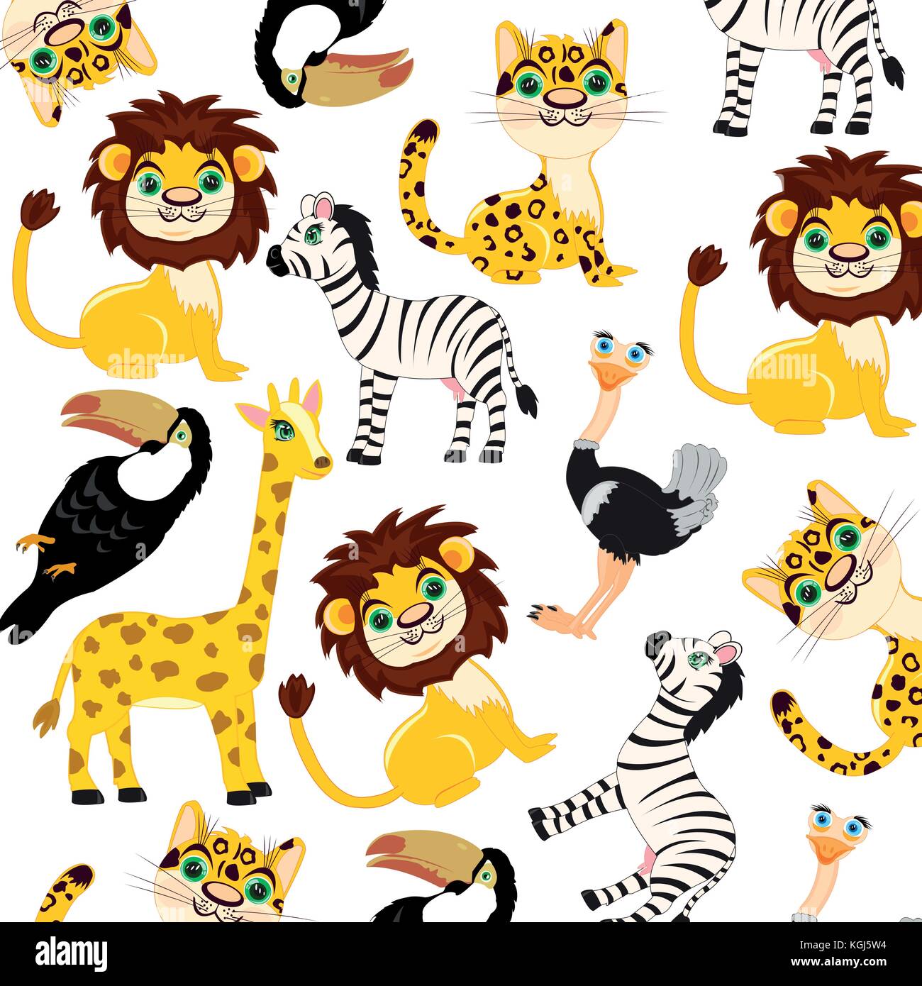 Animals of the africa pattern Stock Vector Image & Art - Alamy