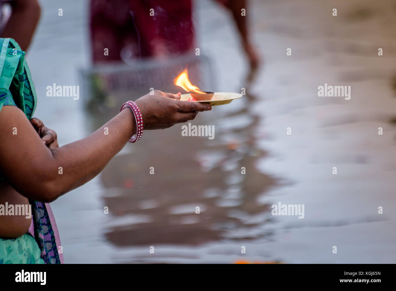 Ganga Aarti Varanasi Stock Photos & Ganga Aarti Varanasi Stock Images ...