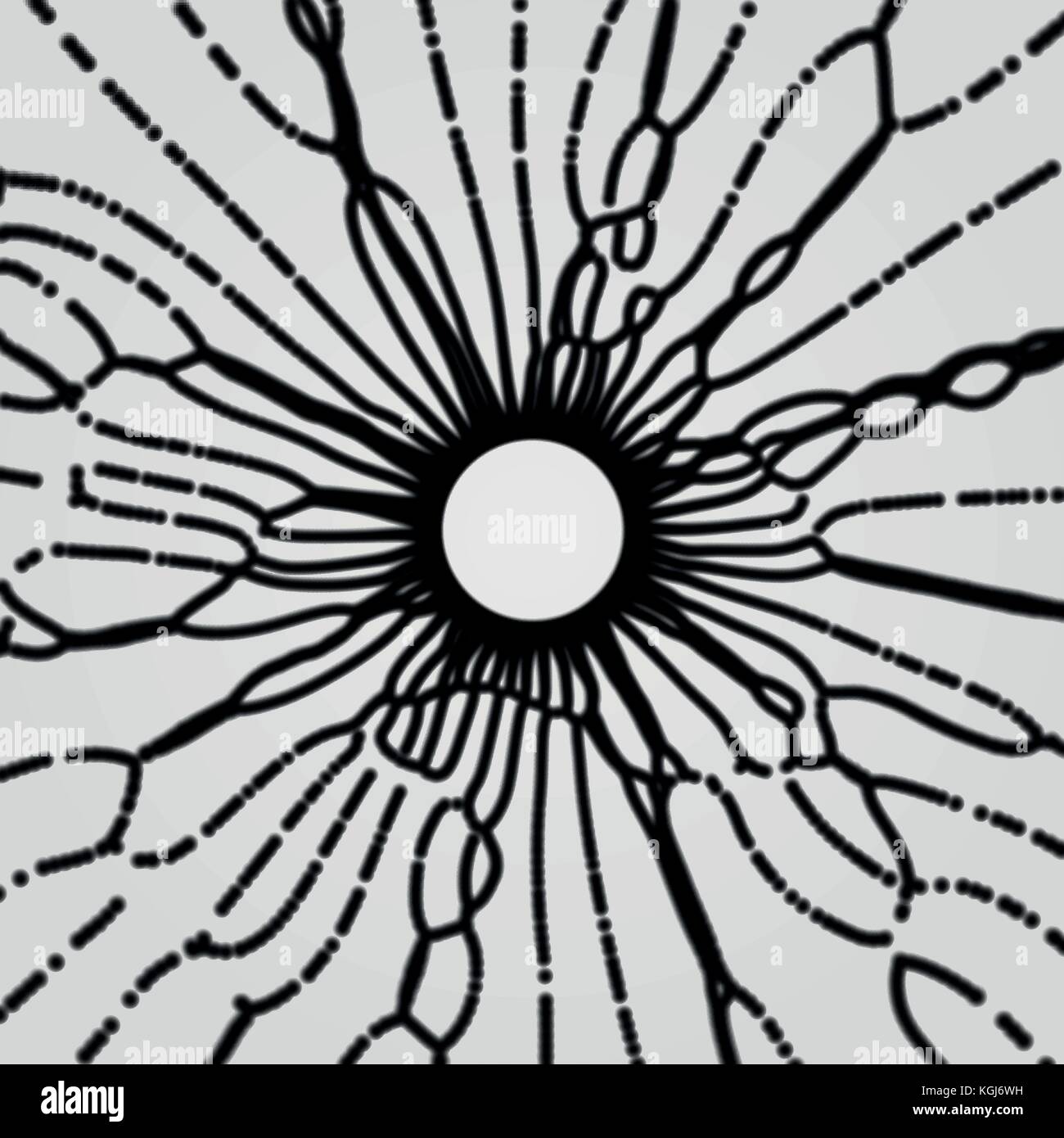 Array with Dynamic Particles. 3D Technology Style. Abstract Background ...