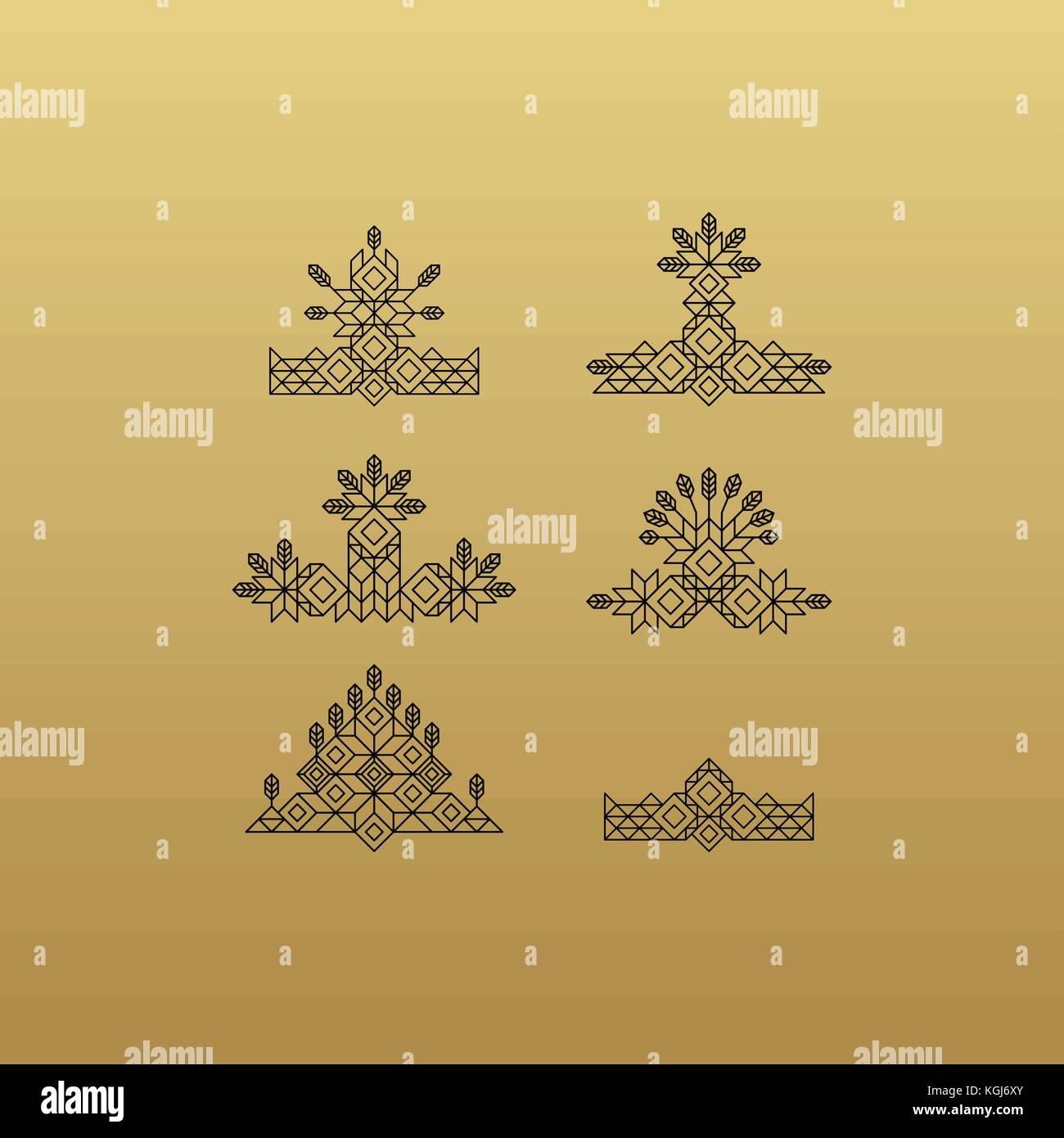 Vintage Decoration Element. Line Art Design for Invitations, Posters ...