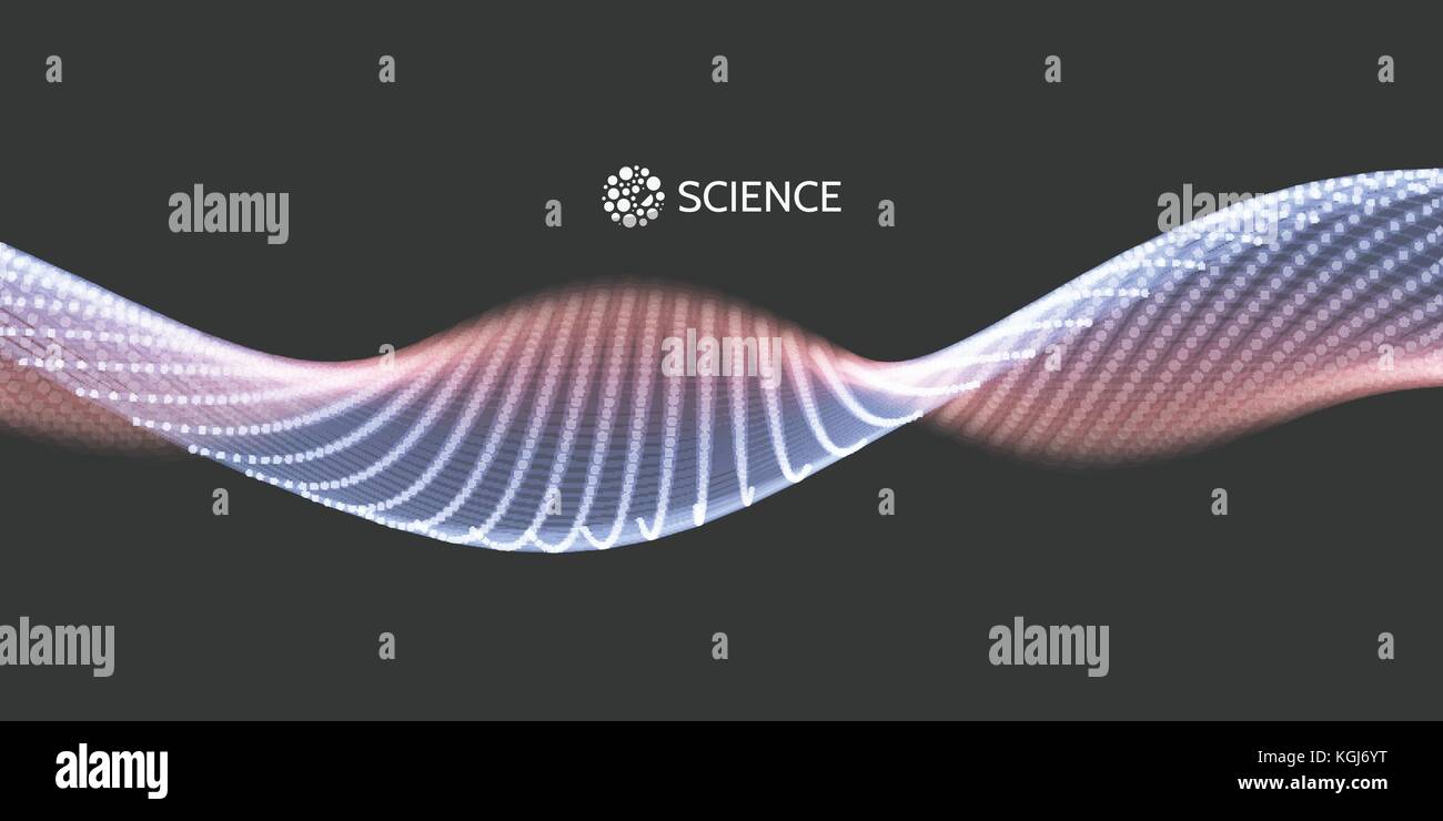 Spiral 3d Vector Illustration Connection Structure Abstract Dynamic Background Stock Vector