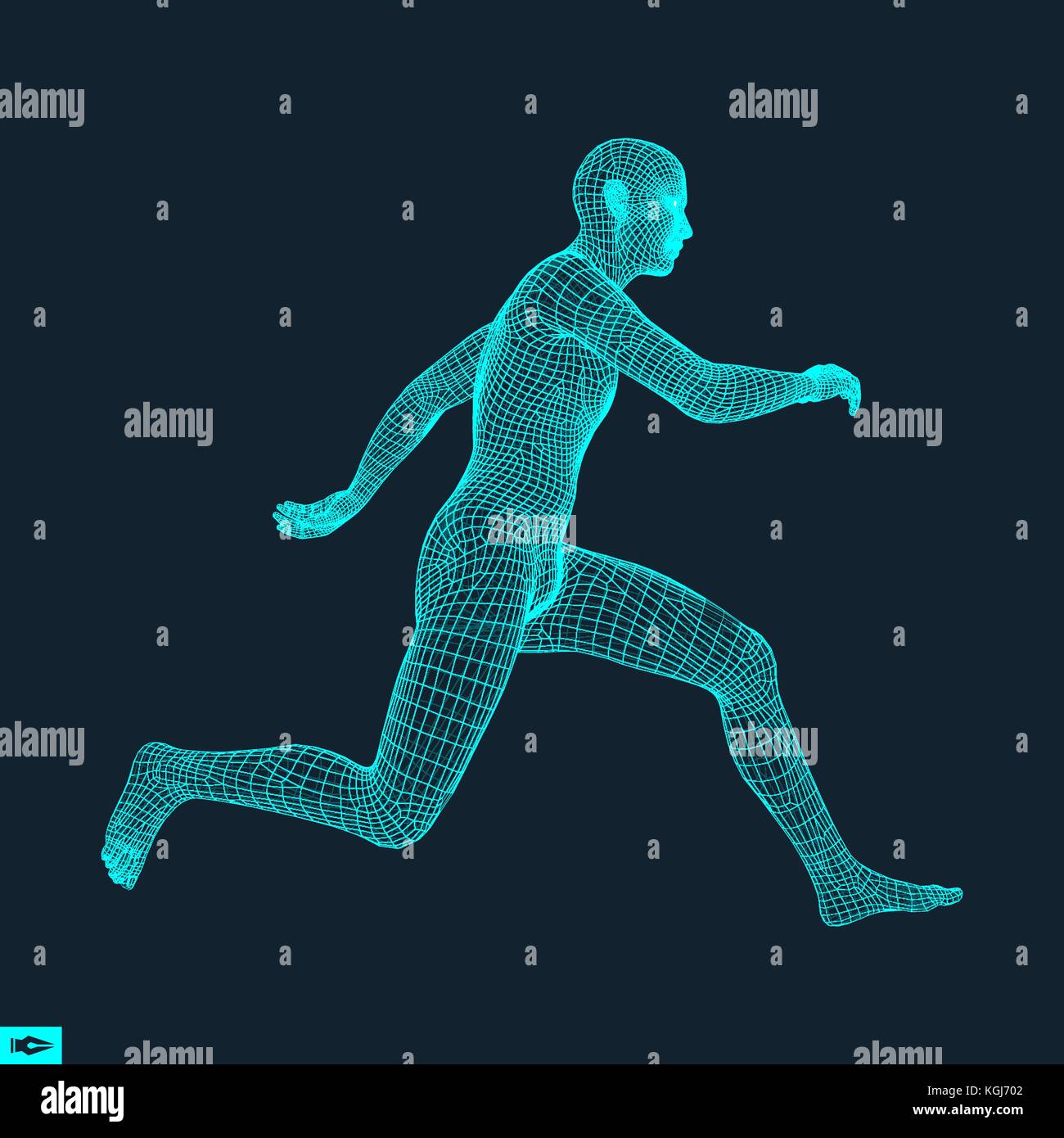 3d Running Man. Design for Sport, Business, Science and Technology ...