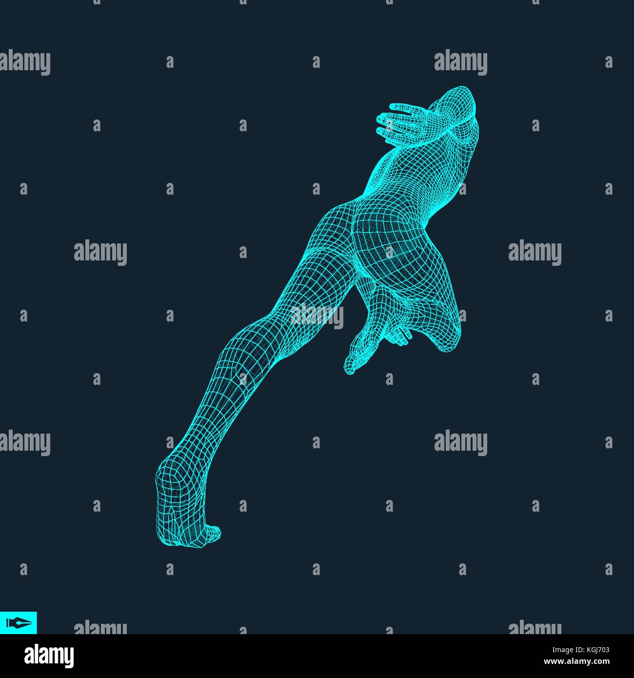 3d Running Man. Design for Sport, Business, Science and Technology ...