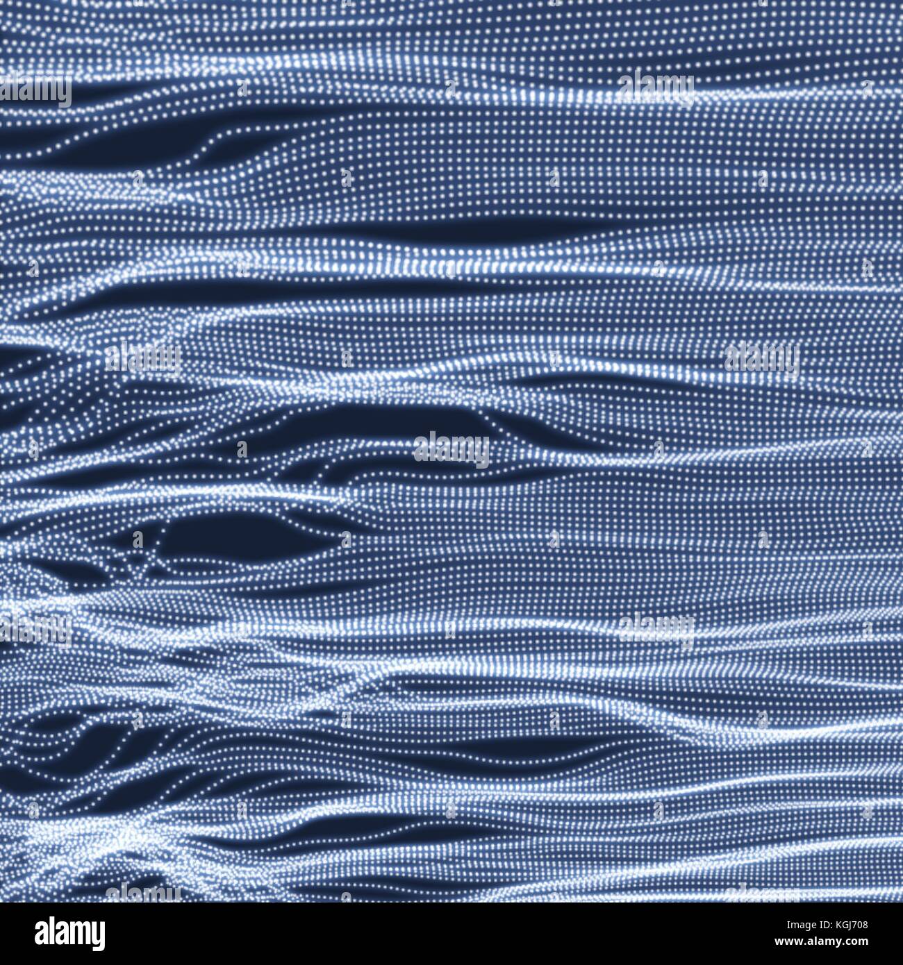 Wave Background. Ripple Grid. Abstract Vector Illustration. 3D ...