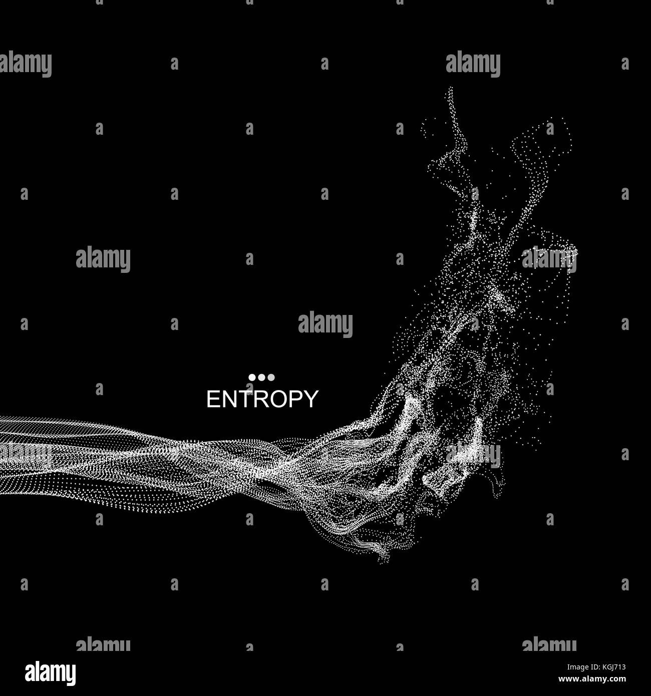 Array with Dynamic Emitted Particles. Water Splash Imitation. Abstract ...
