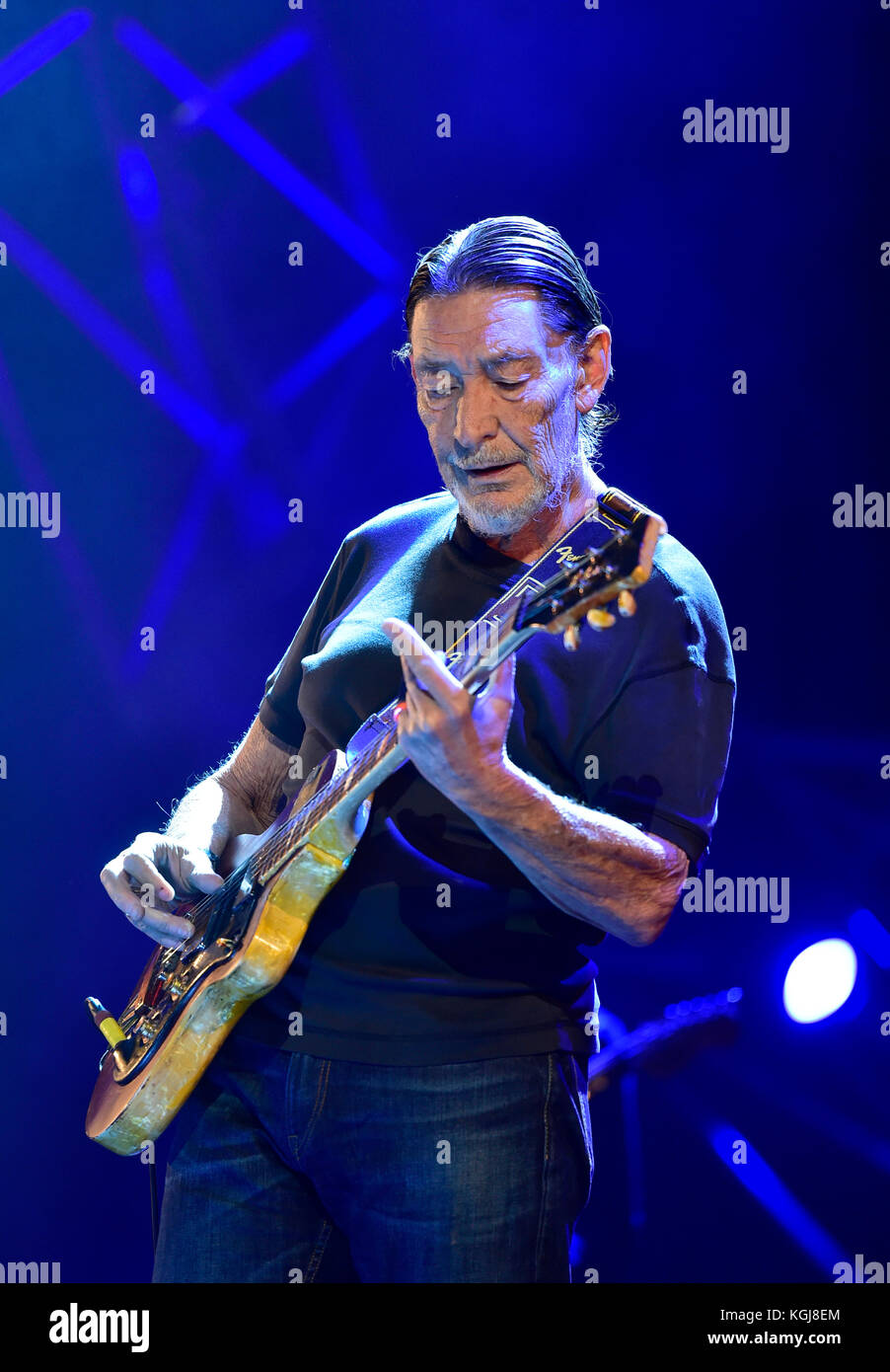 British guitarist and singer Chris Rea performs during his show in ...