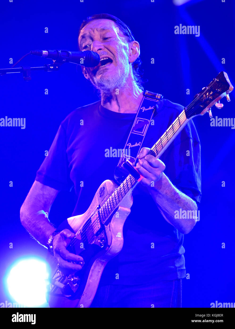 British guitarist and singer Chris Rea performs during his show in ...