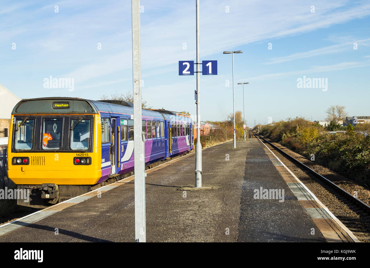 Northern Rail class 142 pacer train at Billingham station, north east ...