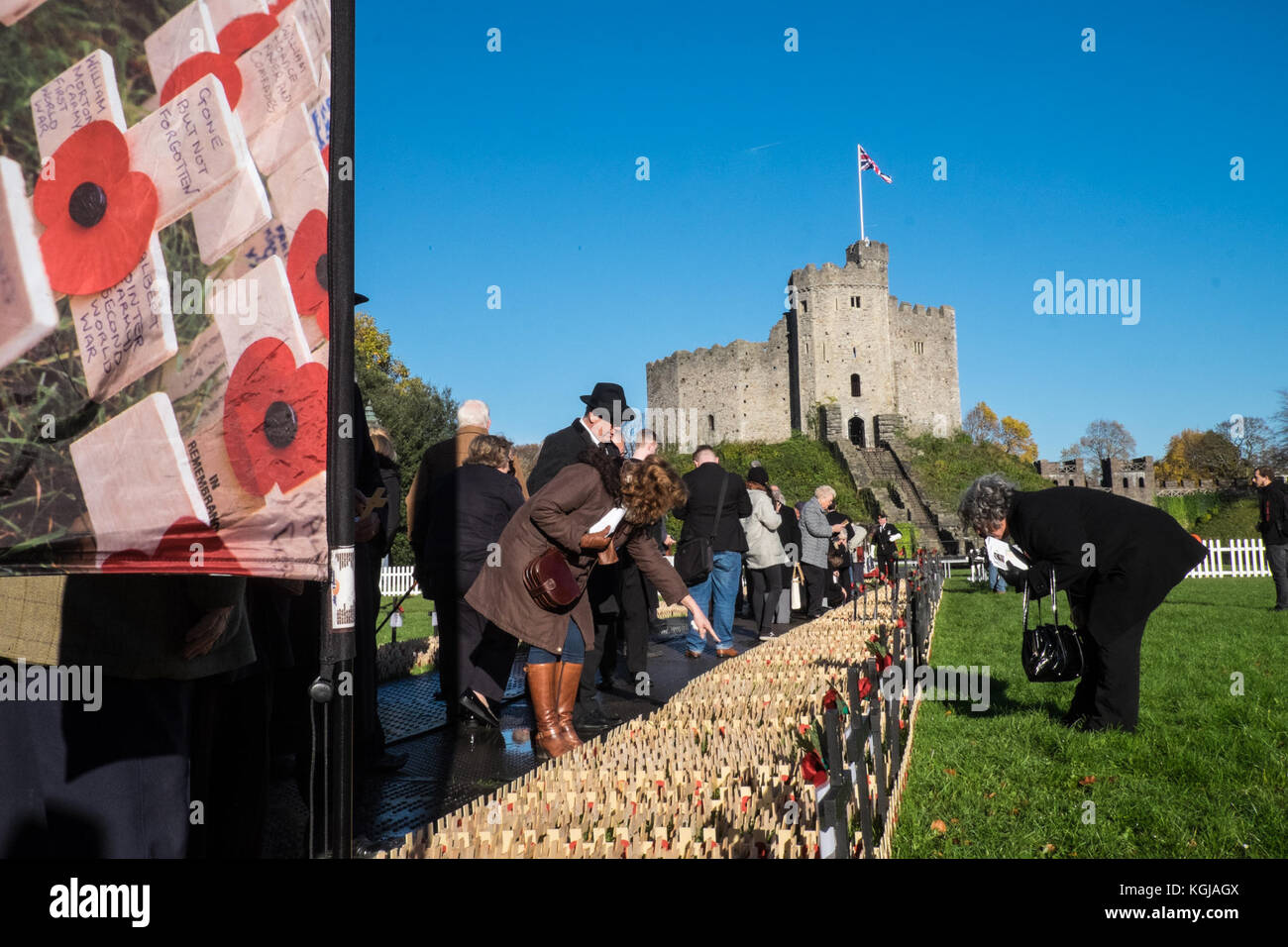 Cardiff, UK. 8th Nov, 2017.The Royal British Legion Field of ...