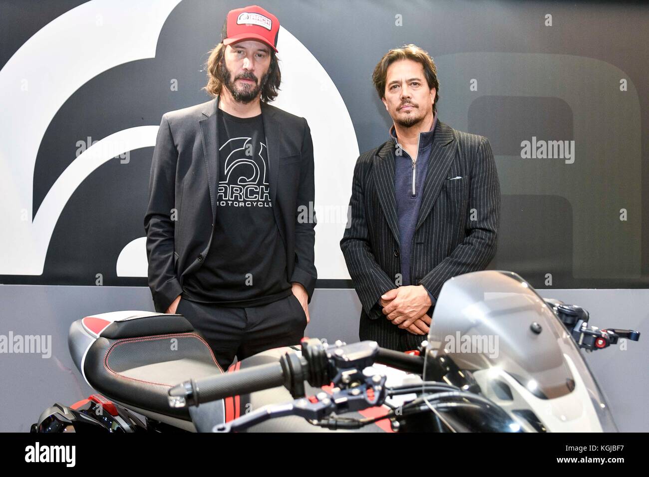 Milan, Italy. 08th Nov, 2017. Milan. Keanu Reeves presents the ARCH ...