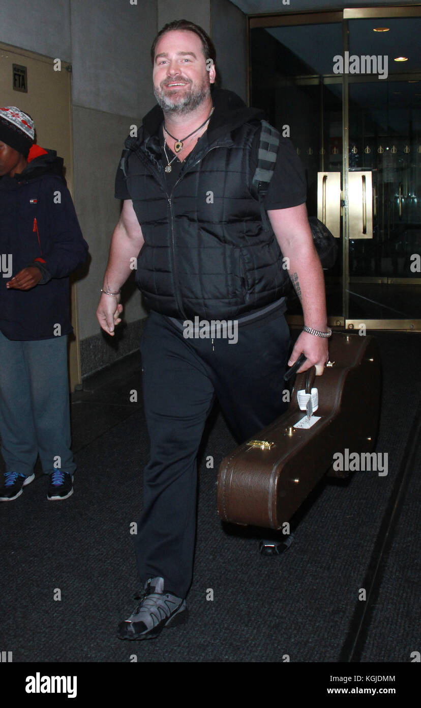 New York, NY, USA. 8th Nov, 2017. Lee Brice seen after an appearance on ...