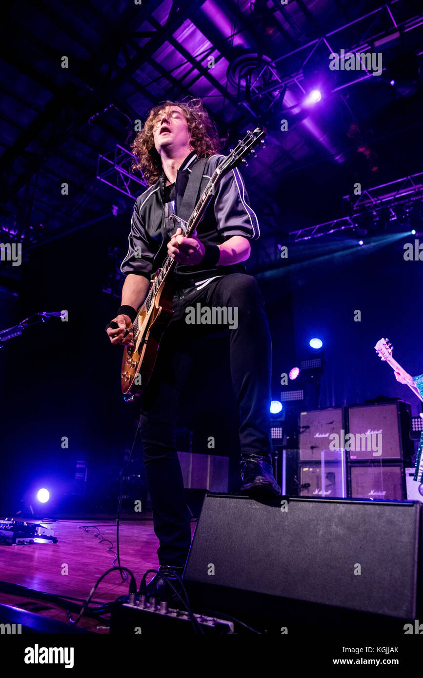 Milan, Italy. 08th Nov, 2017. Daniel Hawkins perfoms with The Darkness ...