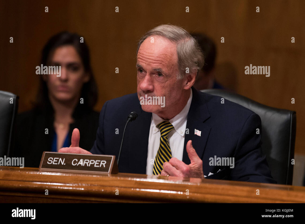 Washington DC, USA. 08th Nov, 2017. United States Senator Tom Carper ...
