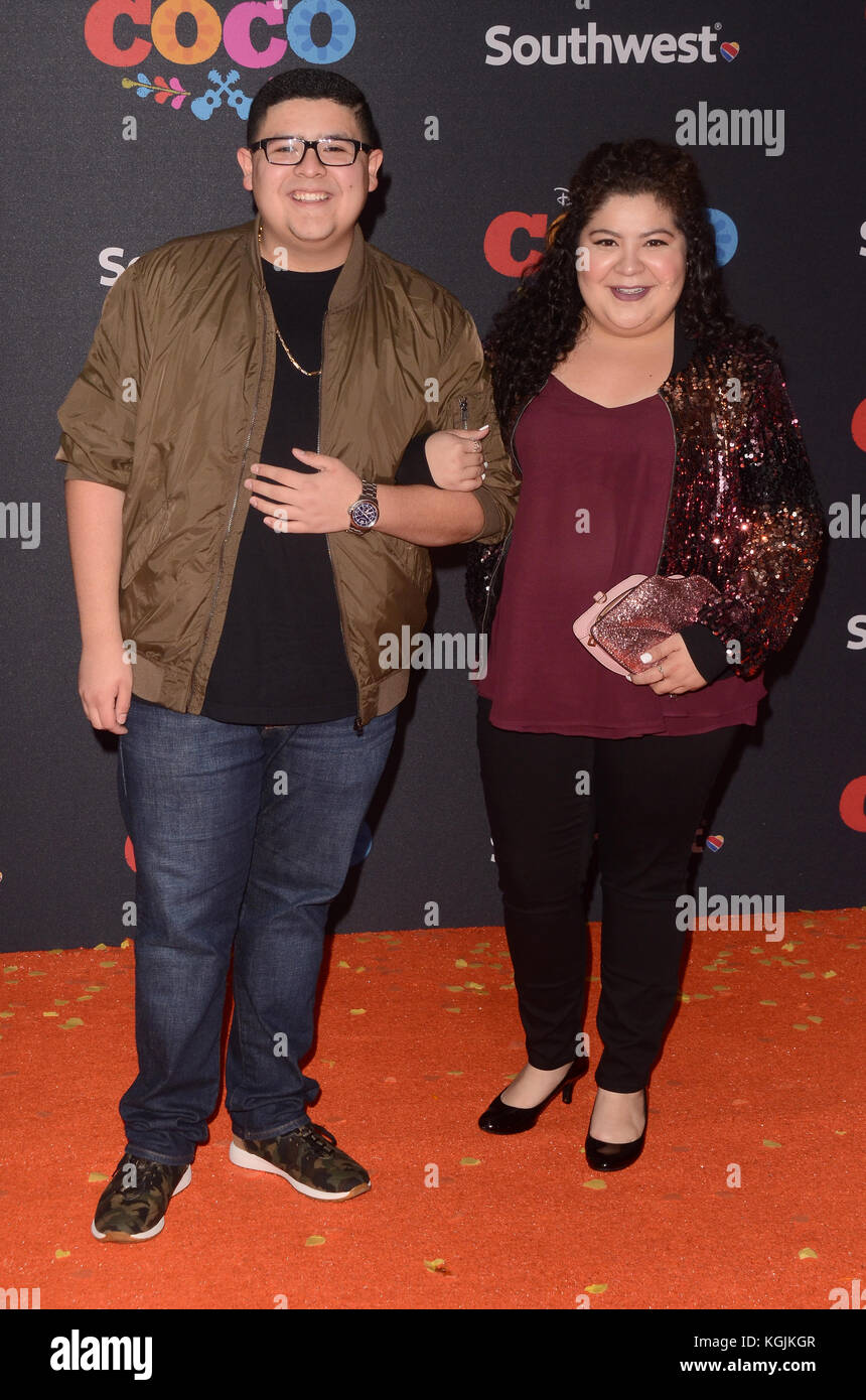 Los Angeles, Ca, USA. 08th Nov, 2017. Rico Rodriguez and Raini ...