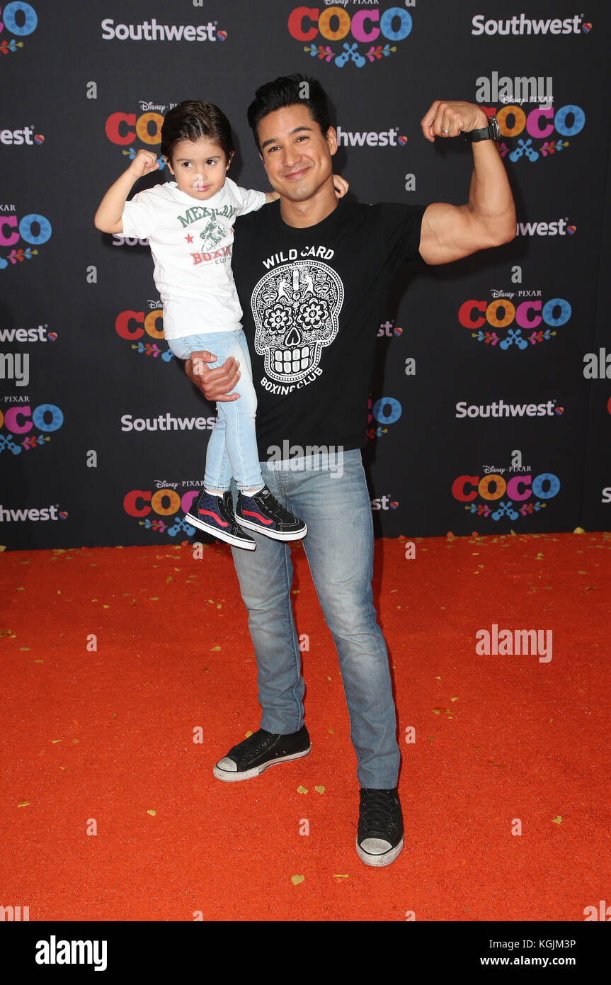 Hollywood, Ca. 8th Nov, 2017. Mario Lopez, Dominic Lopez, at The U.S ...