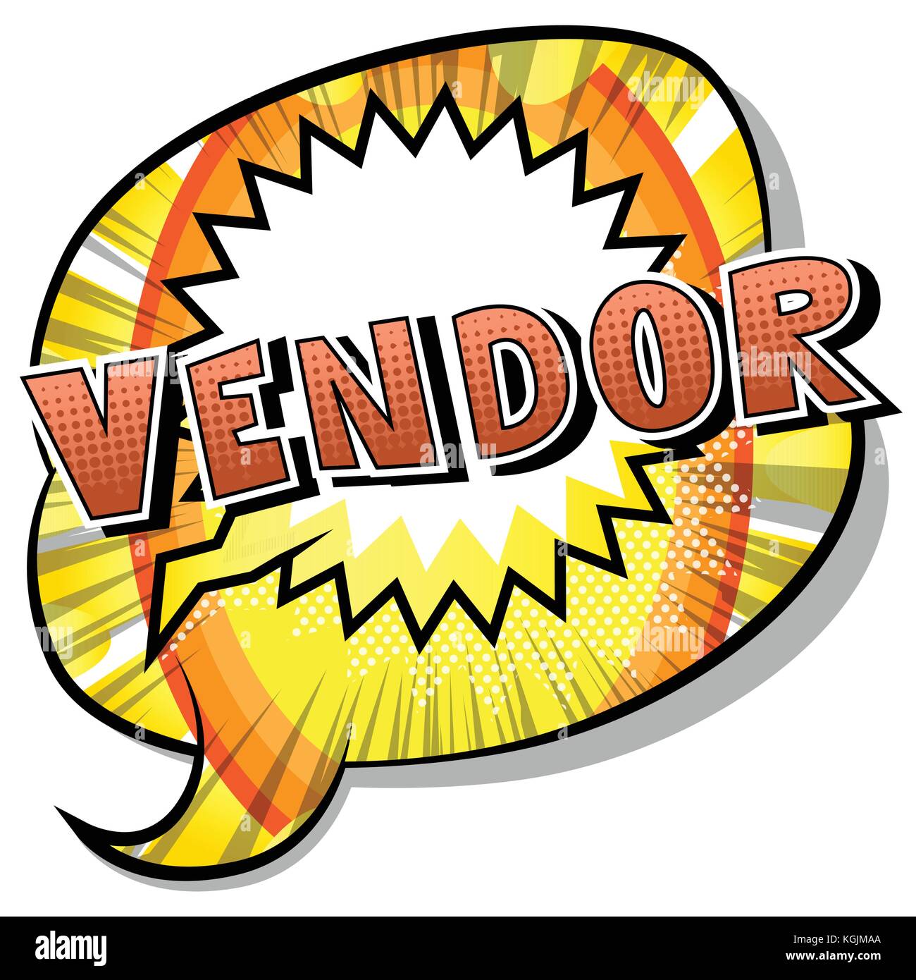 Vendor - Comic book style word on abstract background Stock Vector ...