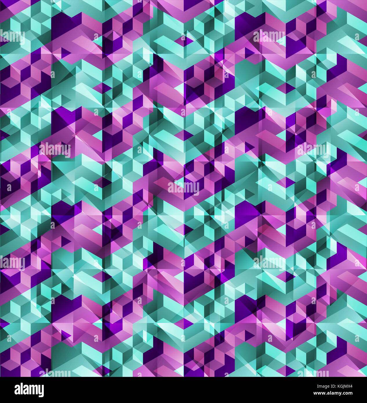 Vector lowpoly isometric geometric pattern with shiny glitch effect ...