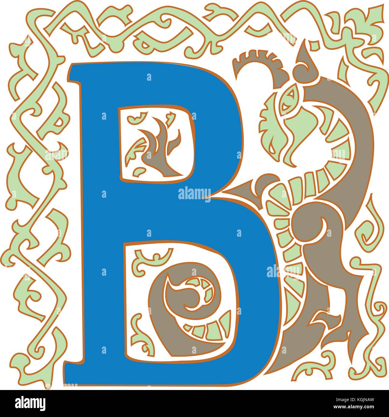 gargoyle capital letter B Stock Vector Image & Art - Alamy