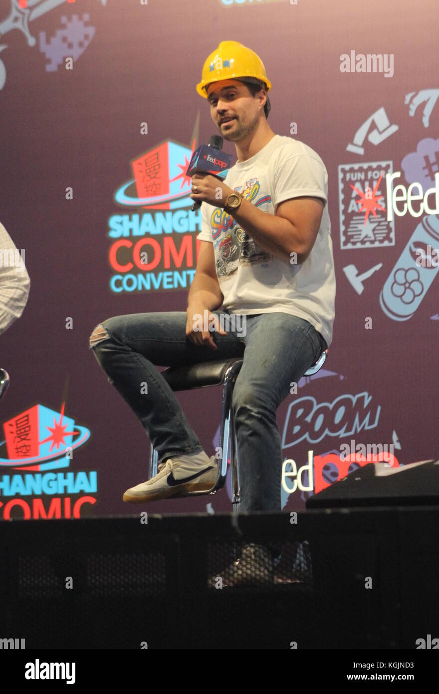 American actor Brett Dalton attends the Shanghai Comic Convention (SHCC ...