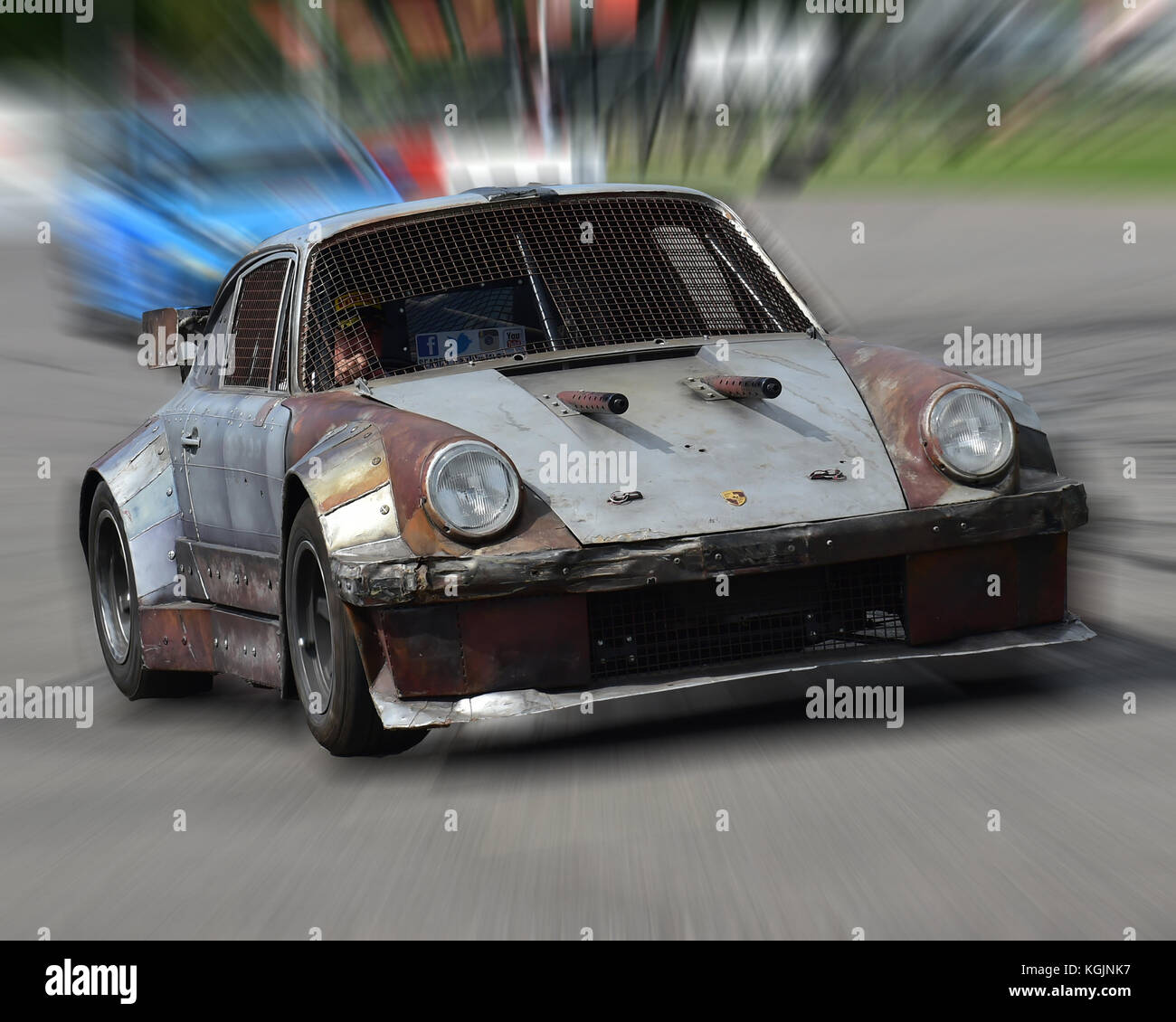 Porsche 911, Paul Swift Stunt Show, Deutsche Fest, Brands Hatch, August ...