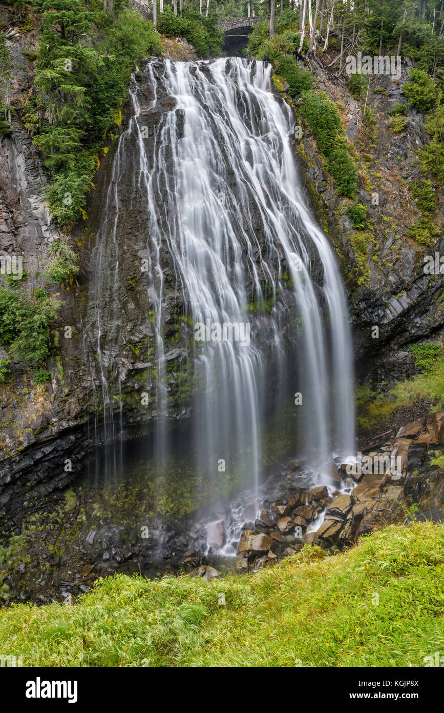 Narada Falls, Mount Rainier National Park, Washington state, USA Stock ...