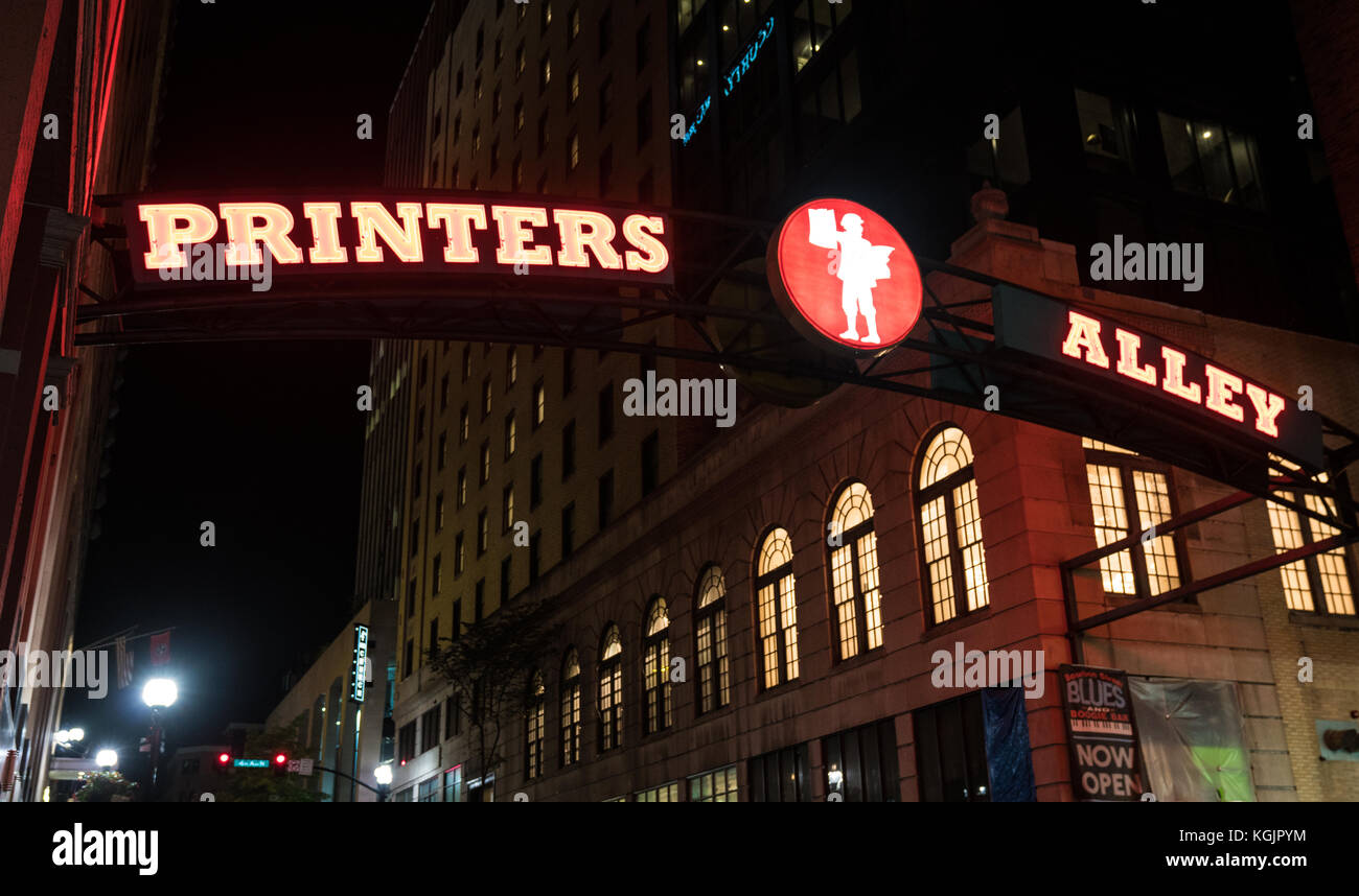 Printers alley sign hi-res stock photography and images - Alamy