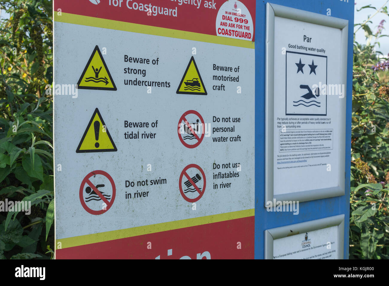 Uk safety signs beach hi-res stock photography and images - Alamy